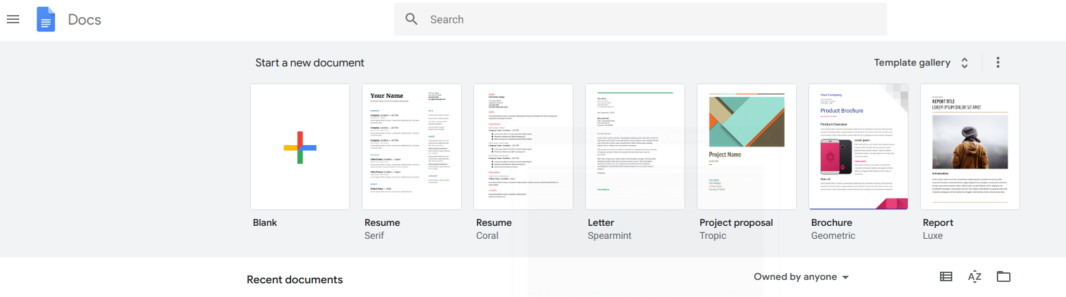 Paginile individuale de pornire ale Google Sheets, Docs și Slides au ...